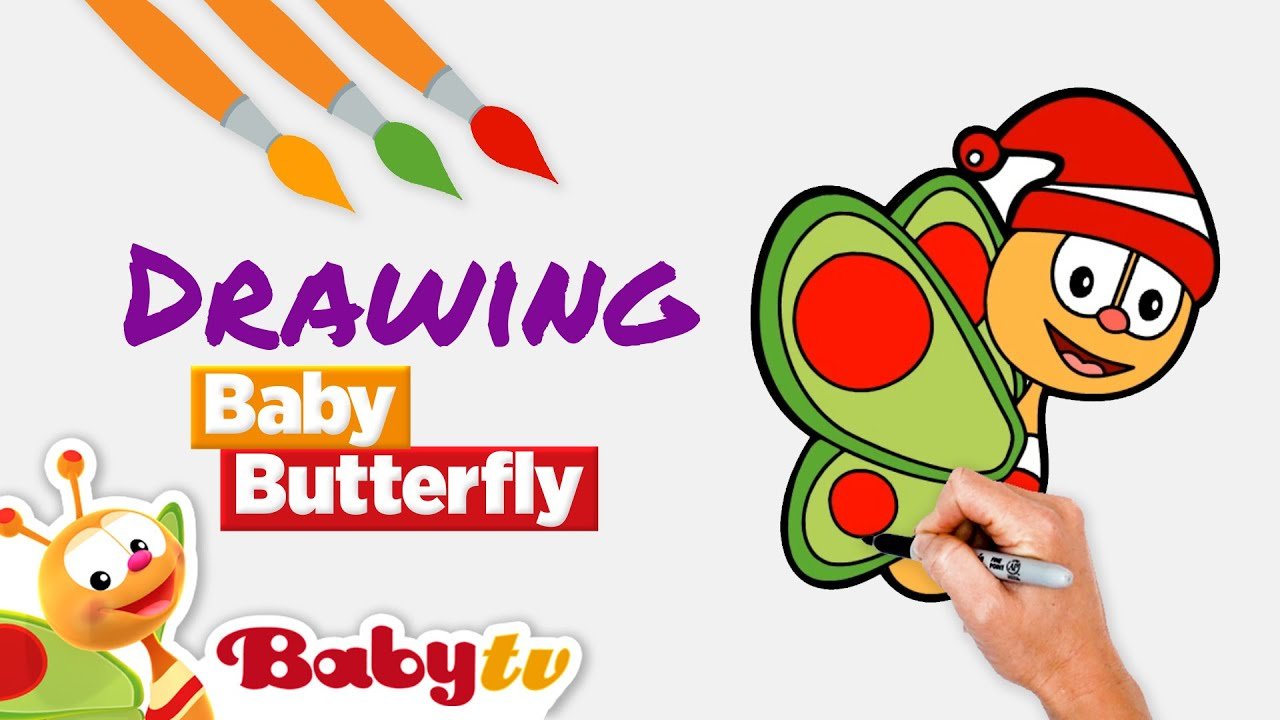 How to Draw Baby Butterfly 🦋 | Merry Christmas 🎄 🎉 | Coloring and ...