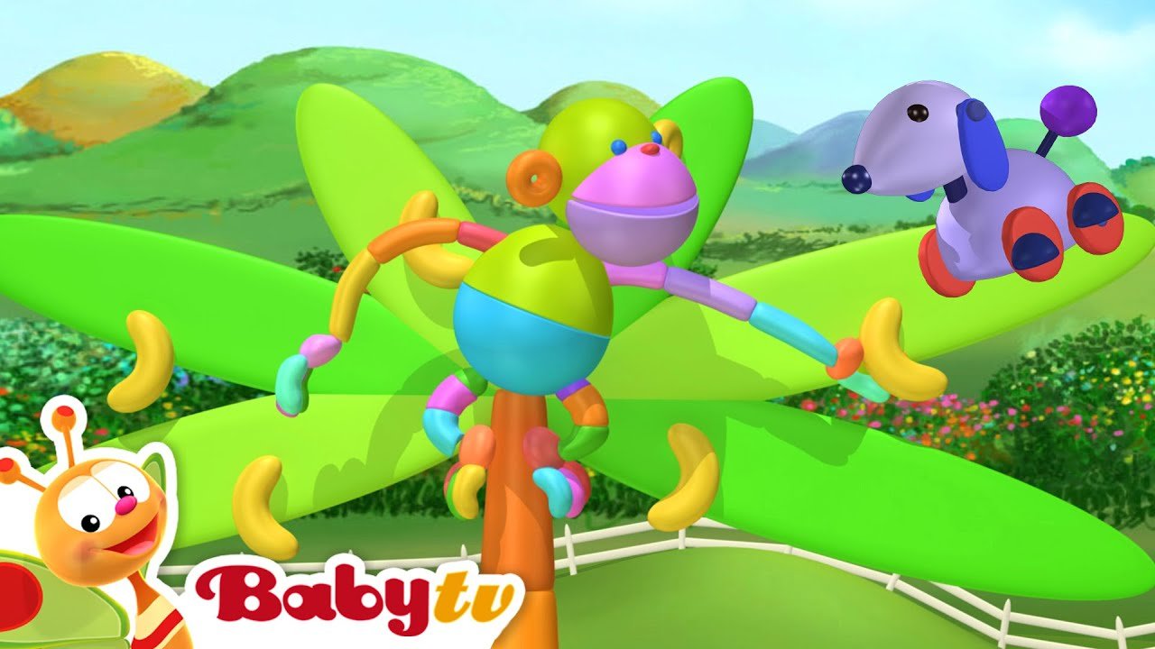 A Cute Monkey! 🐵 Toys with Magical Building Blocks @BabyTV